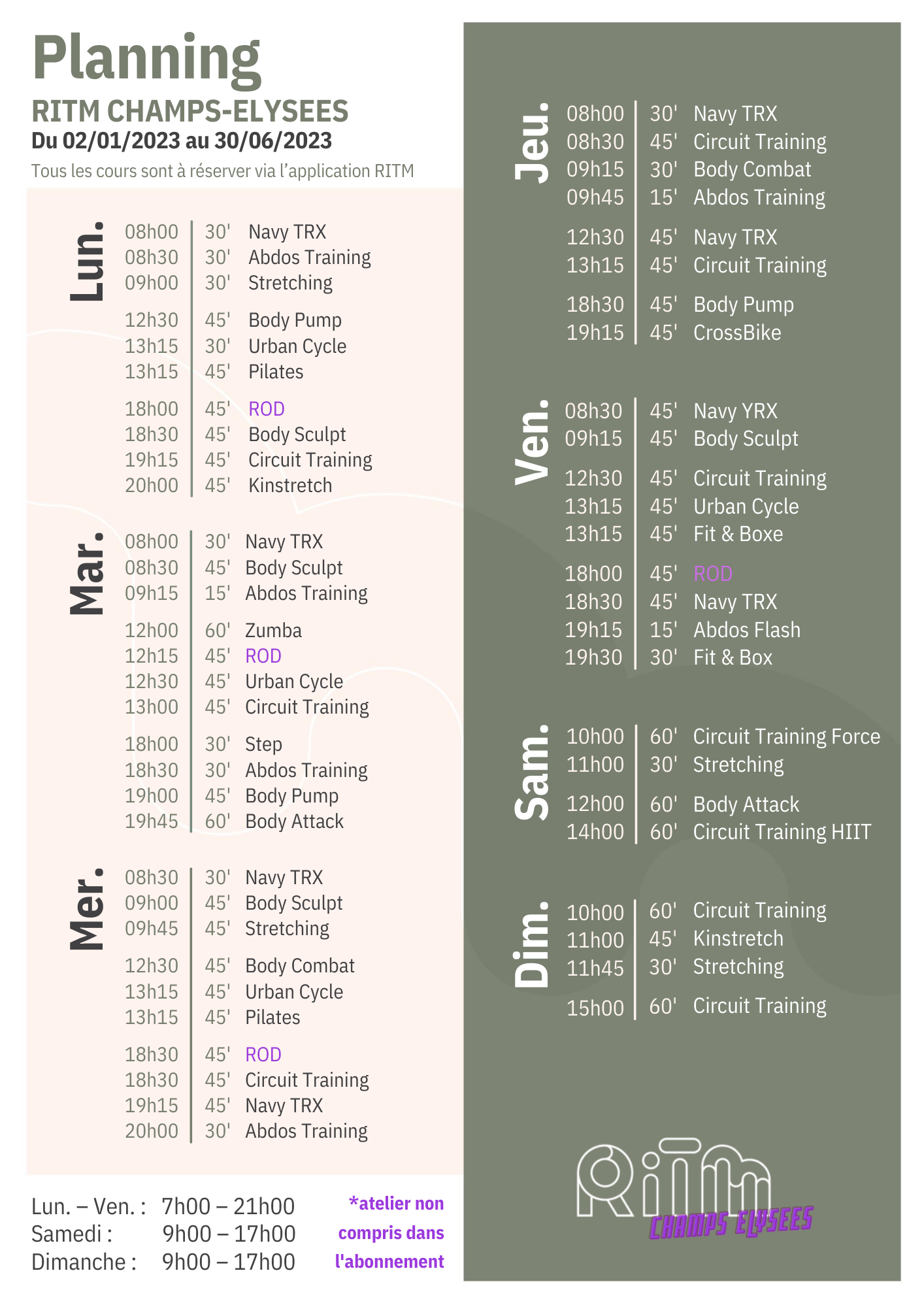 RITM Champs Elysées - Votre Salle de Sport à Paris 8 – ritmsport